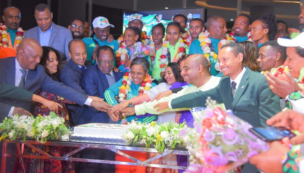 Ethiopian athletics team return home from Budapest – Welcome to Fana ...