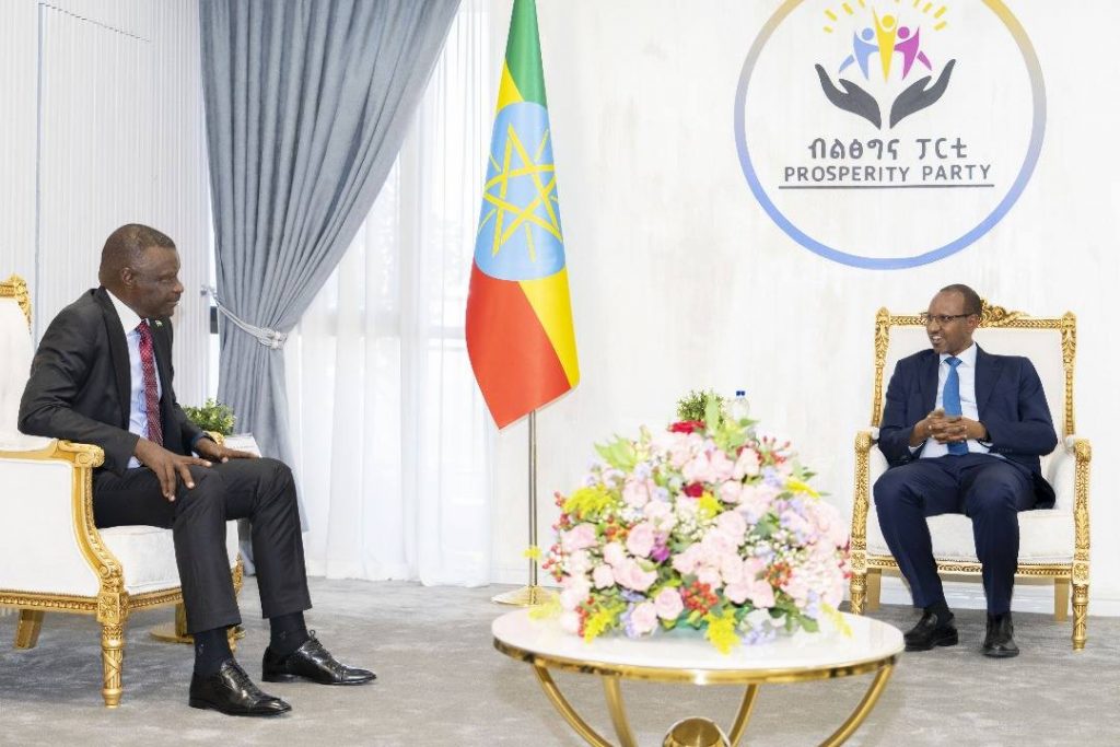 Prosperity Party’s VP Adem Farah confers with Rwandan Ambassador ...