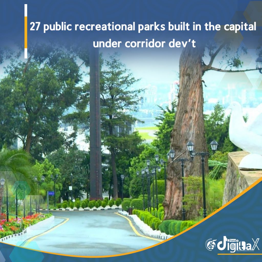 27 public recreational parks built in the capita under corridor dev’t ...